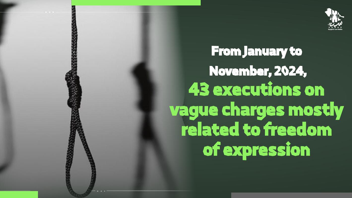 From January to November, 2024, 43 executions on vague charges mostly ...