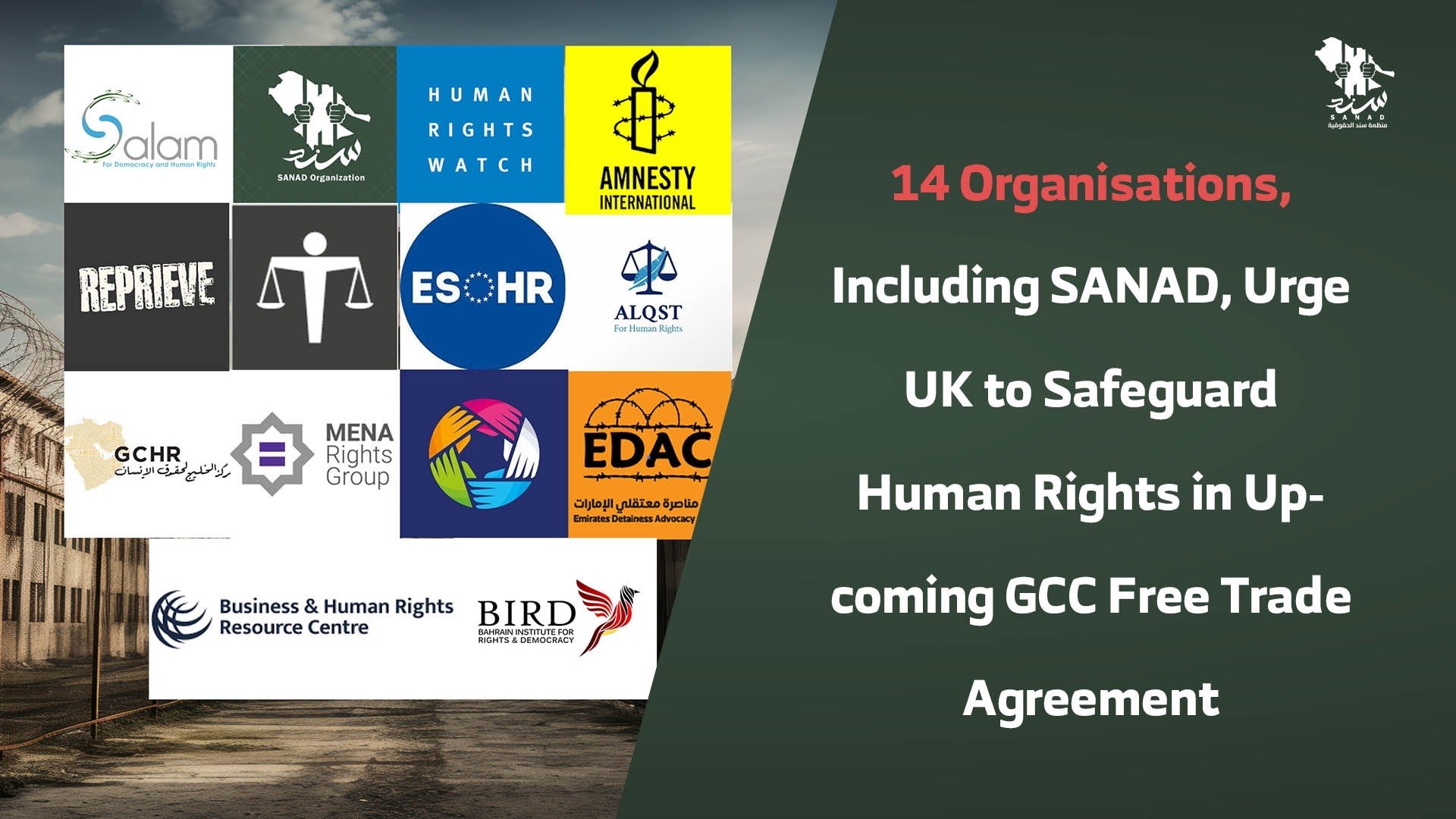 14 Organisations, Including SANAD, Urge UK to Safeguard Human Rights in ...